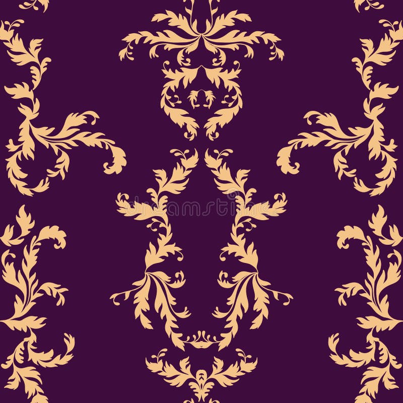 Vector Rococo Seamless Pattern Stock Vector - Illustration of ornate ...