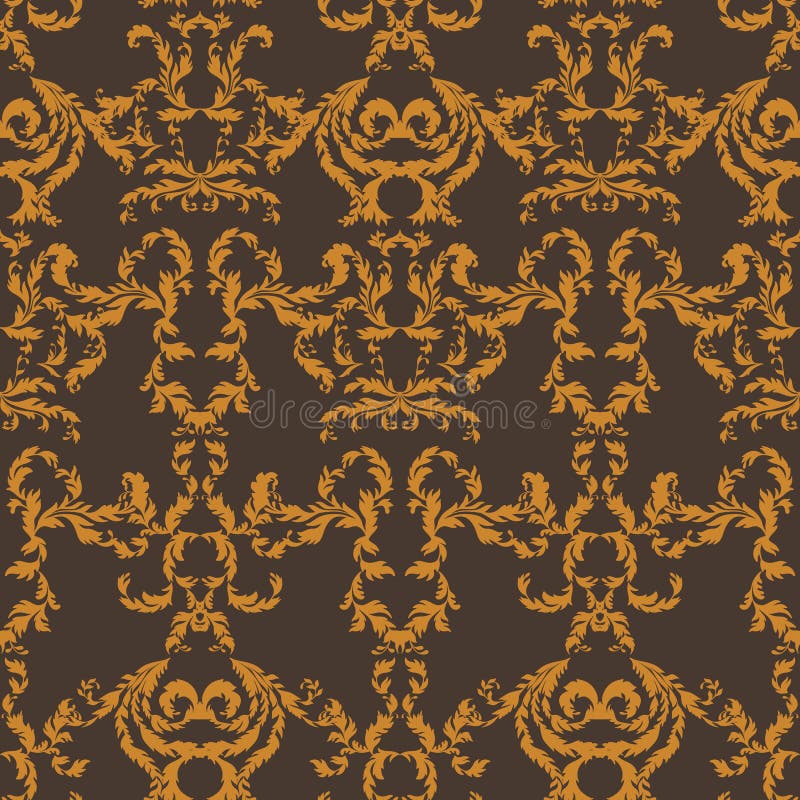 Vector Rococo Seamless Pattern Stock Vector - Illustration of ornate ...