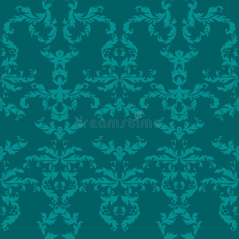 Vector Rococo Seamless Pattern Stock Vector - Illustration of element ...