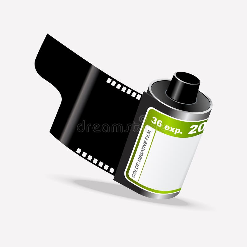 Vector Roll of Camera Film stock vector. Illustration of white - 22497016