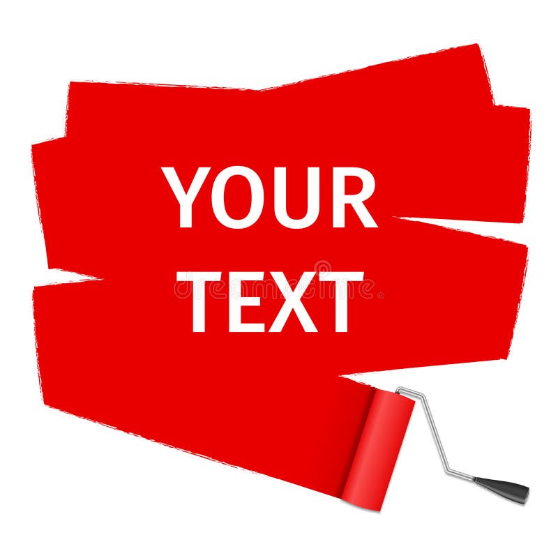 Vector Roller Brush for Text Stock Vector - Illustration of item, clean ...