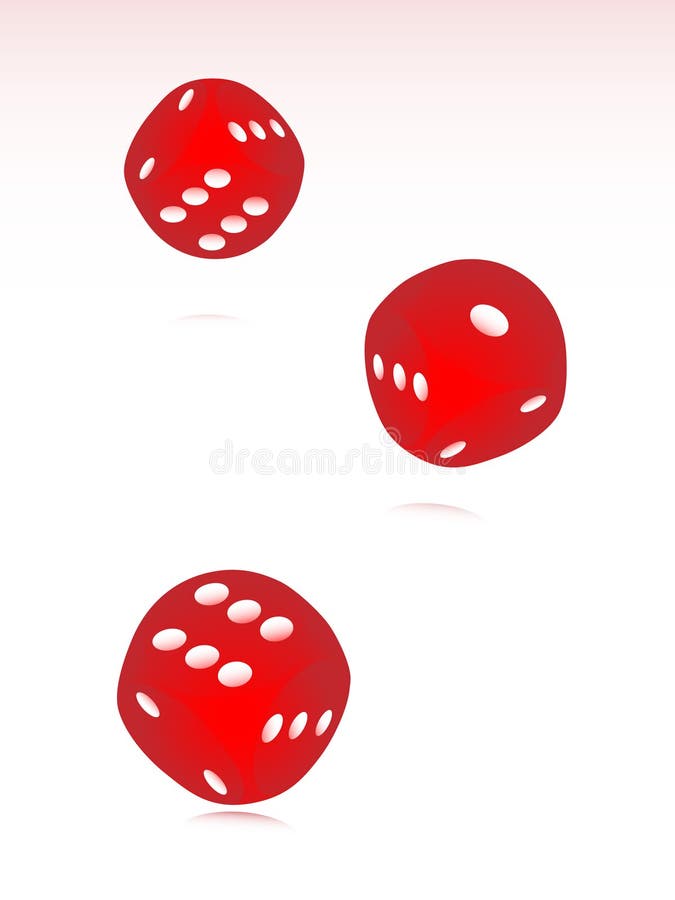 Vector rolling red dice stock vector. Illustration of odds - 9831557