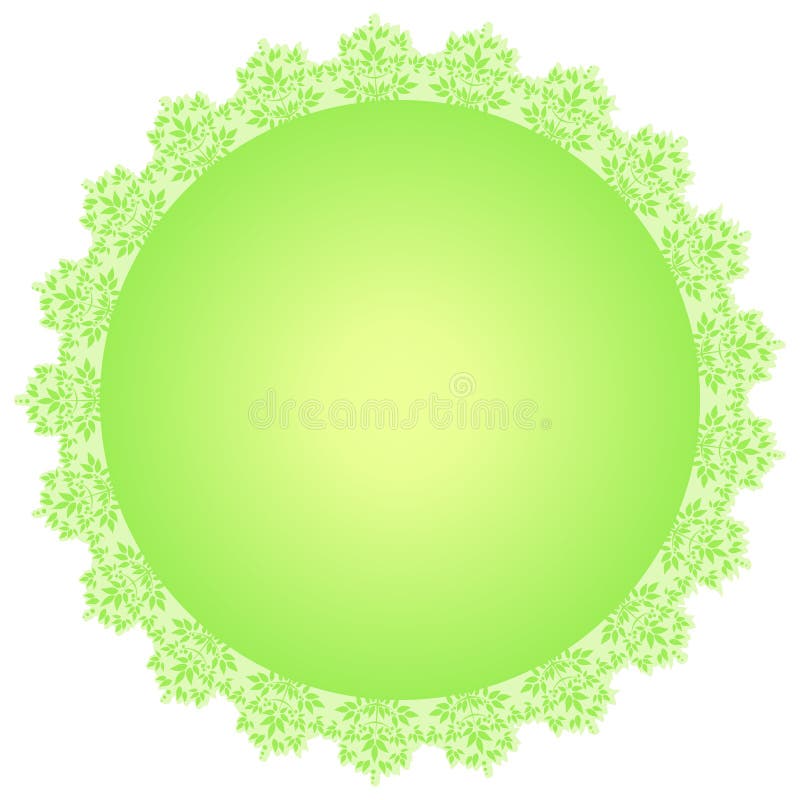 Vector rond groen kader vector illustratie. Illustration of ...