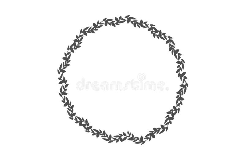 Vector Rond Kader Met Tak Van Klimop Vector Illustratie - Illustration ...