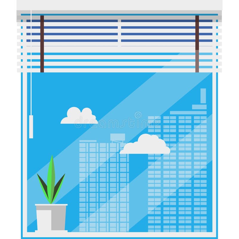 Vector Room Window Flat Business Office Interior Stock Illustration ...