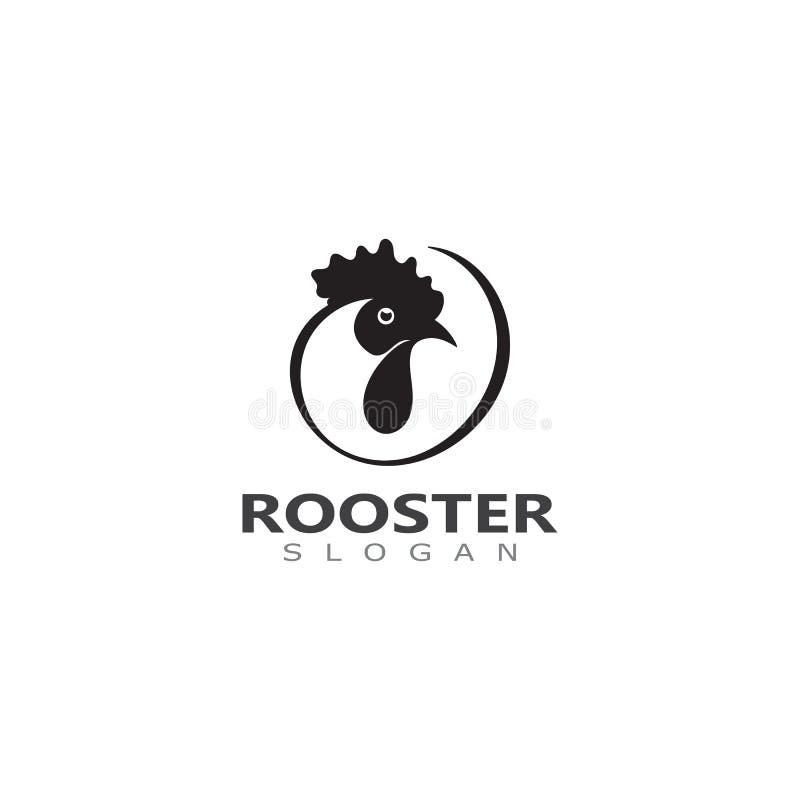 Vector Rooster Head Logo of Animal Design Template Stock Illustration ...