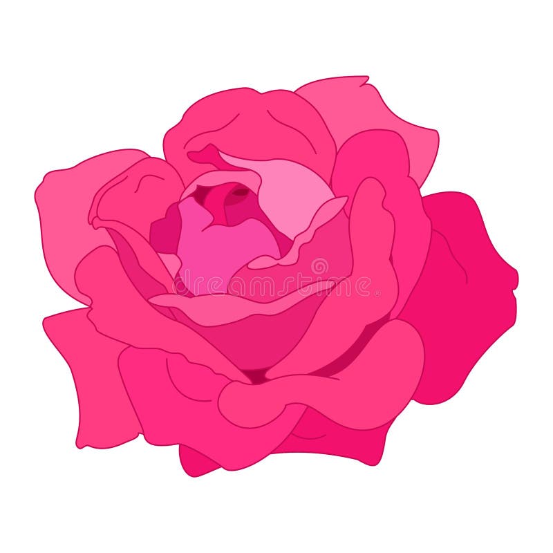 Vector Rose Flower Clip Art Stock Vector - Illustration of bloom ...