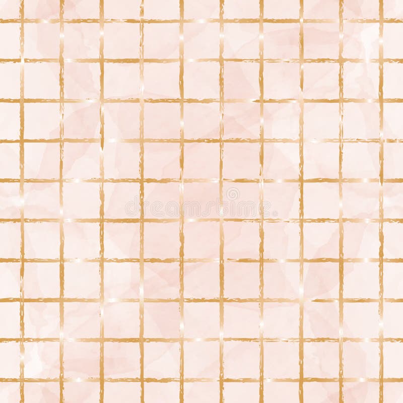 Vector Rose Gold Squares Grid Seamless Pattern Stock Vector ...
