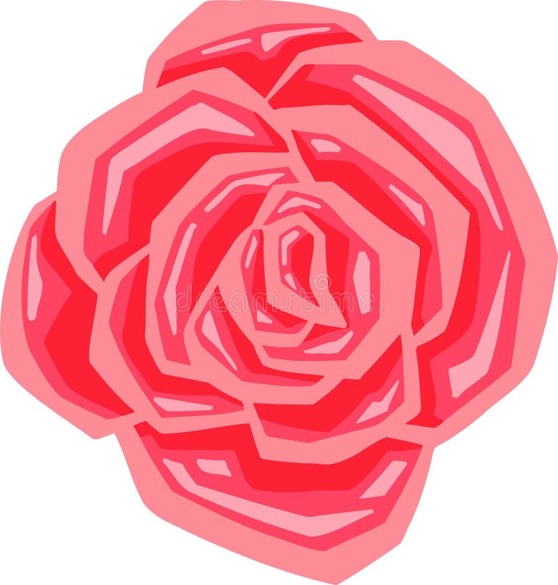 Vector Rose Symbol Icon Line Silhouet Illustration Stock Vector ...