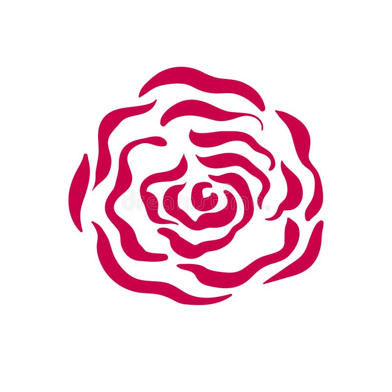 Vector Rose Symbol Illustration on White Background Stock Vector ...