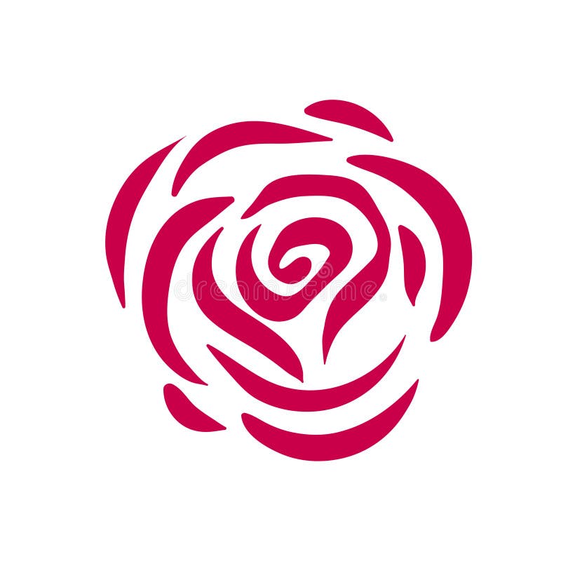 Vector Rose Symbol Illustration on White Background Stock Vector ...