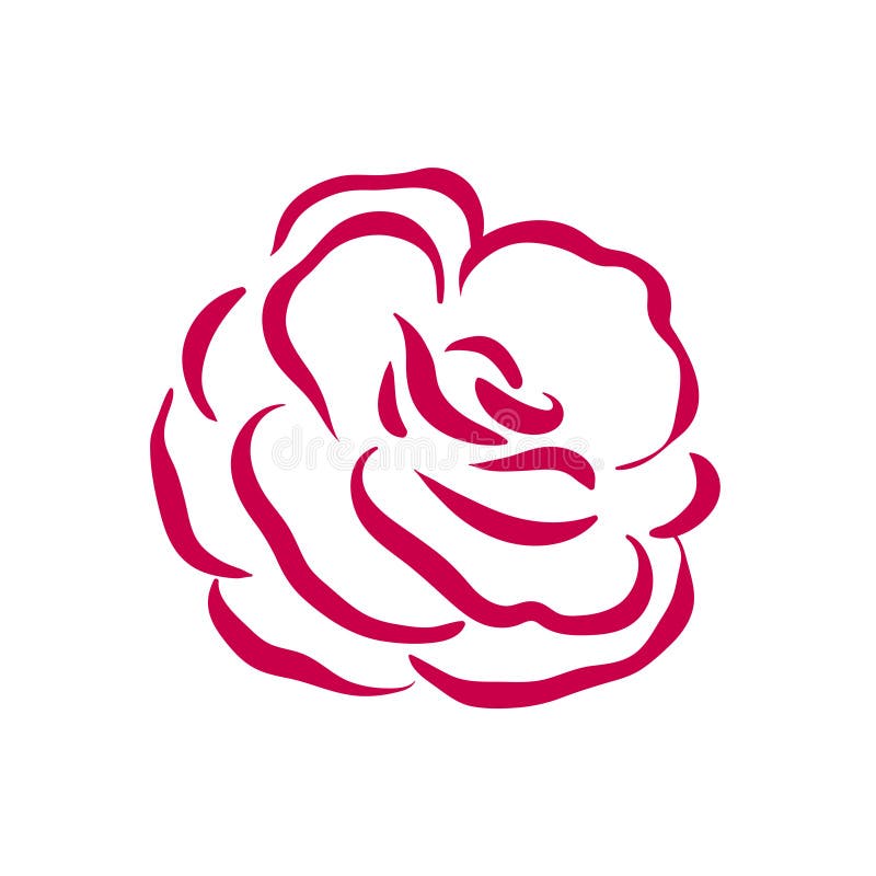 Vector Rose Symbol Illustration on White Background Stock Vector ...