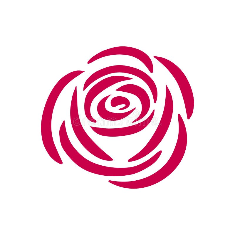 Vector Rose Symbol Illustration on White Background Stock Vector ...