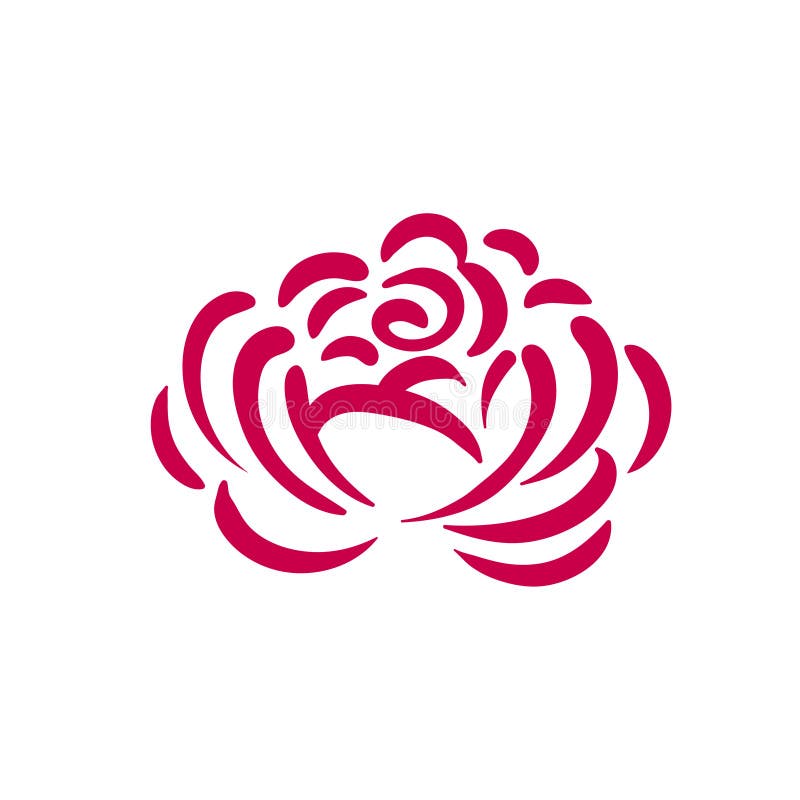 Vector Rose Symbol Illustration on White Background Stock Vector ...