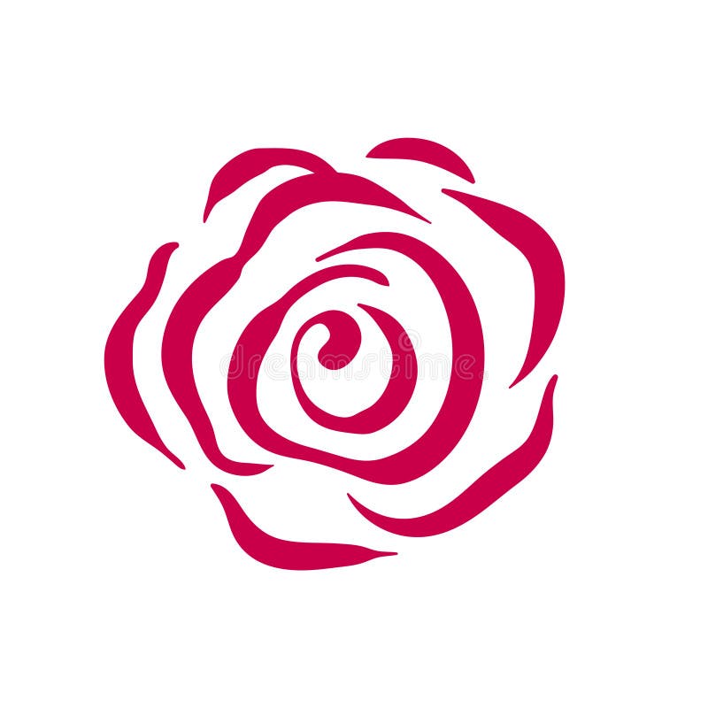 Vector Rose Symbol Illustration on White Background Stock Vector ...