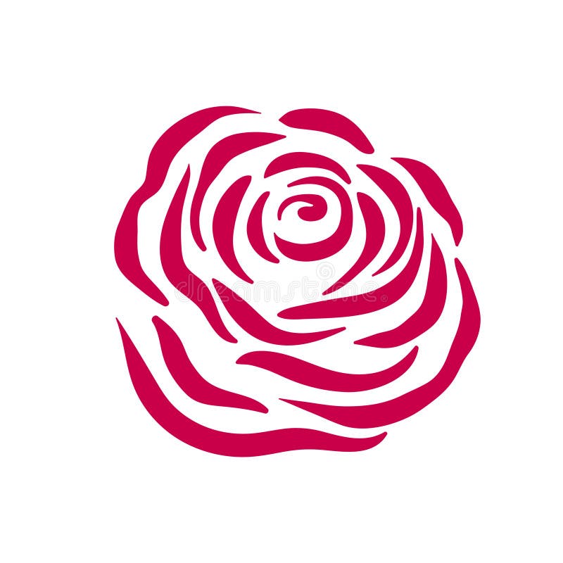 Vector Rose Symbol Illustration on White Background Stock Vector ...