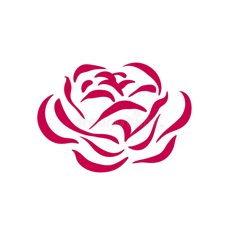 Vector Rose Symbol Illustration on White Background Stock Vector ...