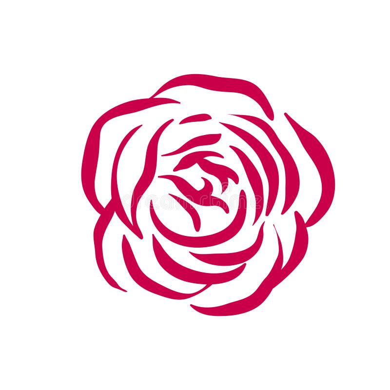 Vector Rose Symbol Illustration on White Background Stock Vector ...
