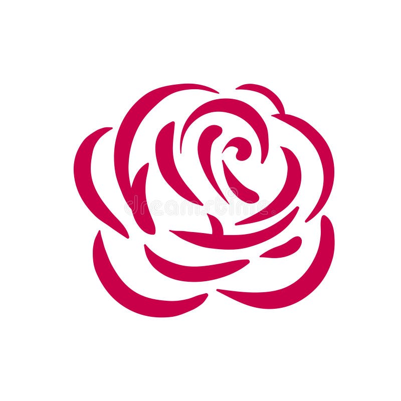 Vector Rose Symbol Illustration on White Background Stock Vector ...
