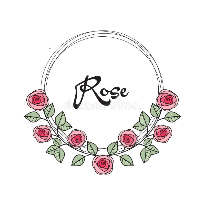 Vector of roses frame stock vector. Illustration of natural - 86404955