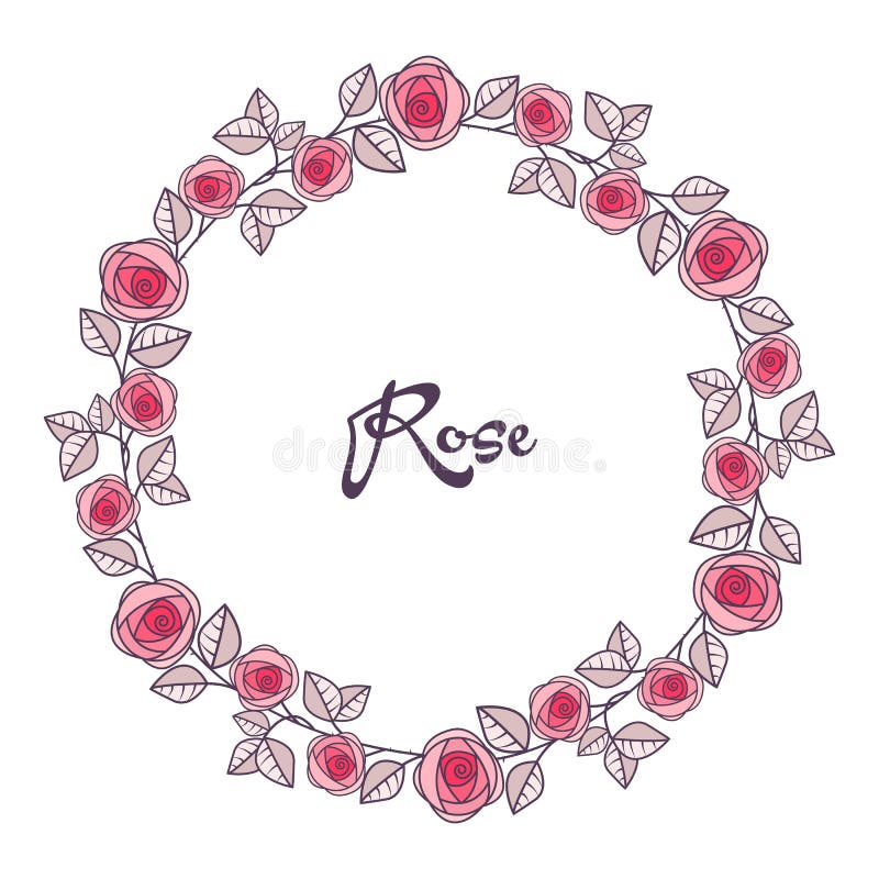 Set of roses frame stock vector. Illustration of blossom - 86405190