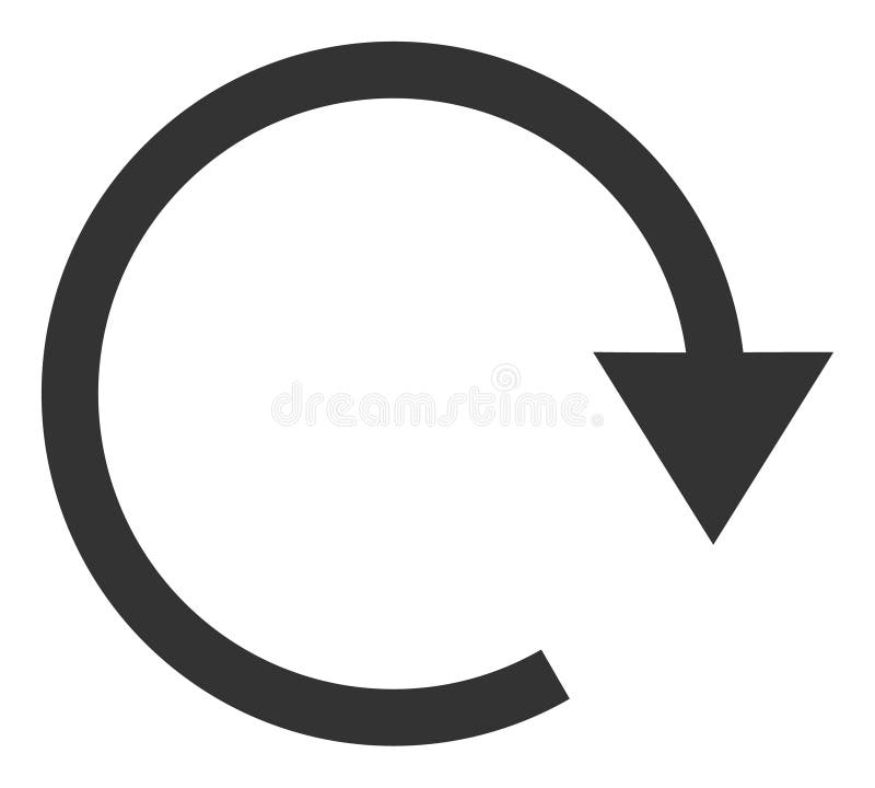 Vector Rotate Right Flat Icon Symbol Stock Vector - Illustration of ...