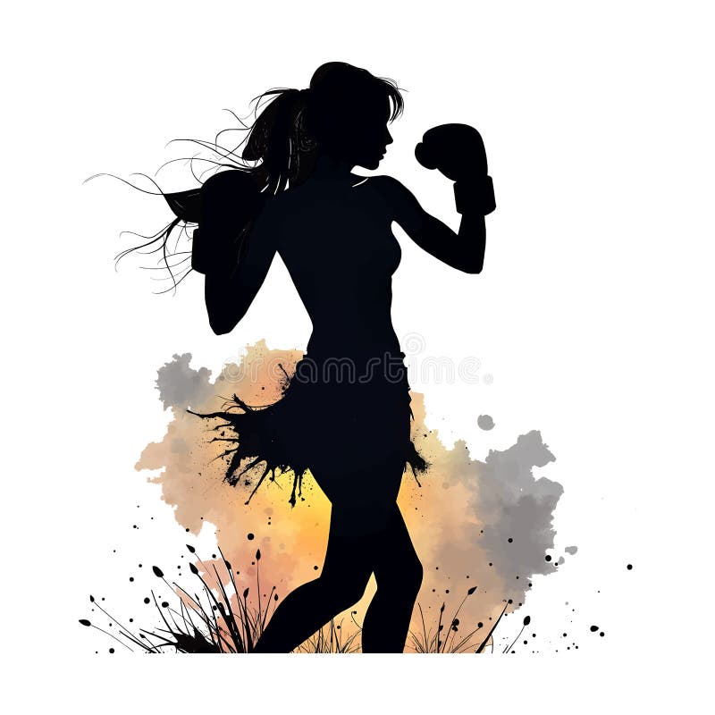 Vector 360 Rotation of the Sword Pose Female Devil Silhouette Tempiet ...