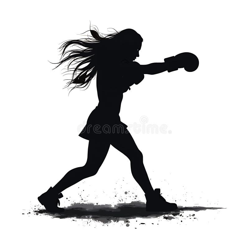 Vector 360 Rotation of the Sword Pose Female Devil Silhouette Templet ...