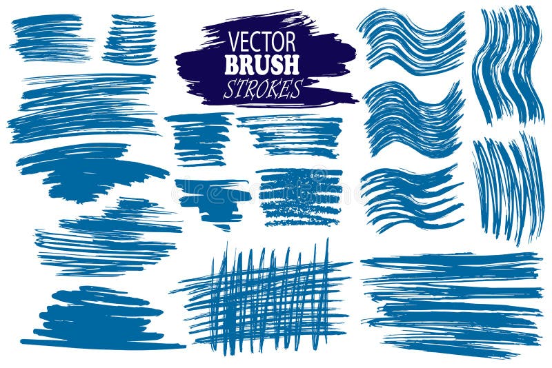 Vector rough brushes stock vector. Illustration of grunge - 138880968