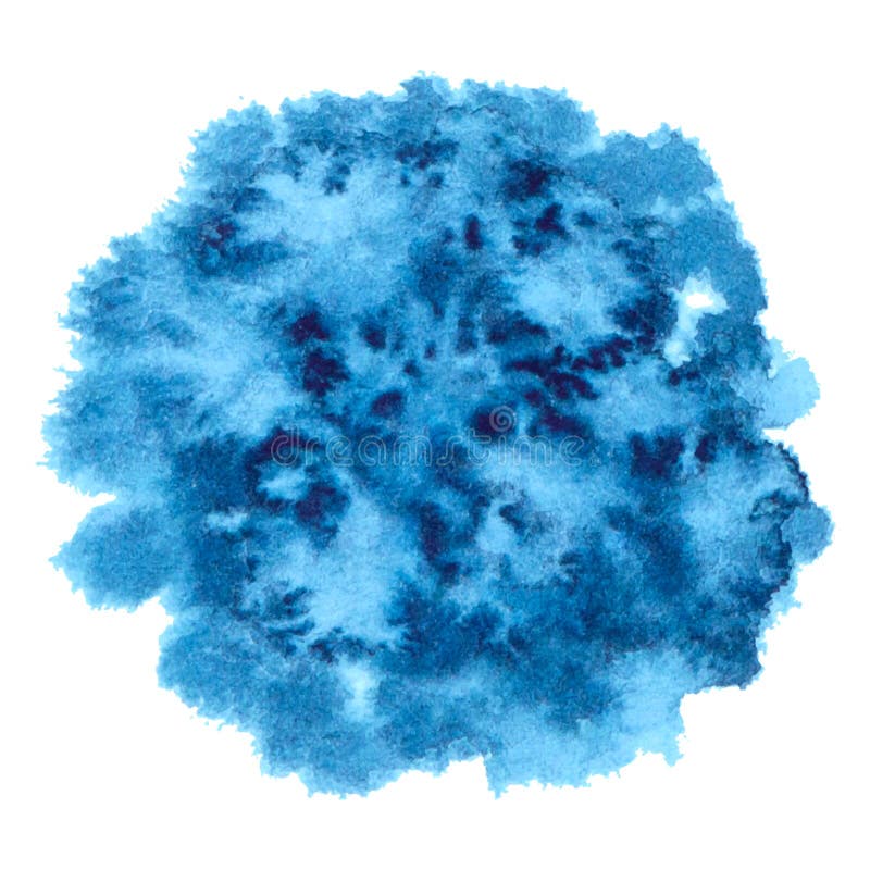 Vector Blue Paint Texture Isolated on White Stock Vector - Illustration ...