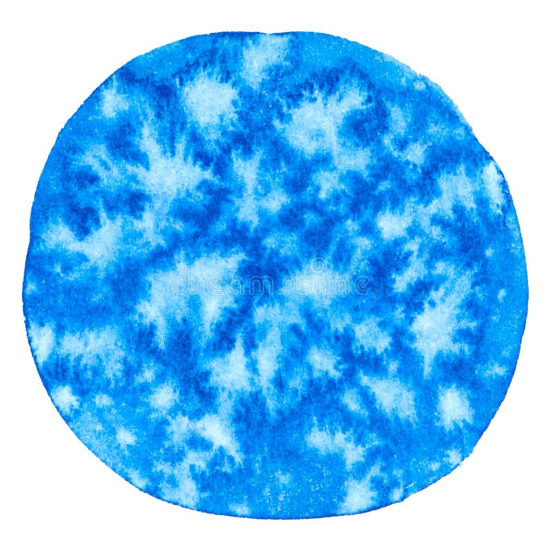 Vector Round Blue Paint Texture Isolated on White for Your Design Stock ...