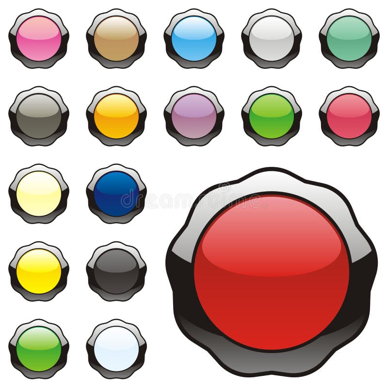 Vector round buttons stock vector. Illustration of vector - 9925935