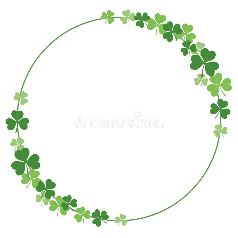 Vector Round Clover Frame Illustration Isolated on a White Background ...