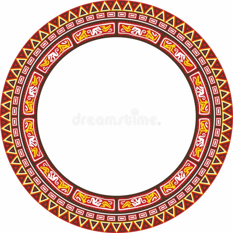 Aztec Circle Border Vector Stock Illustrations – 2,738 Aztec Circle ...