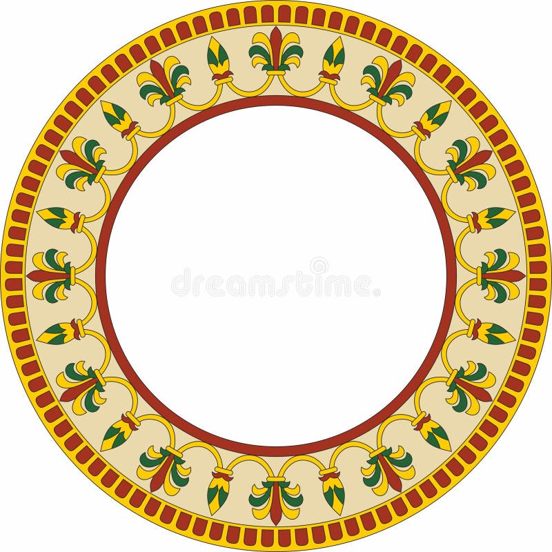 Vector Round Colored National Persian Ornament. Stock Vector ...