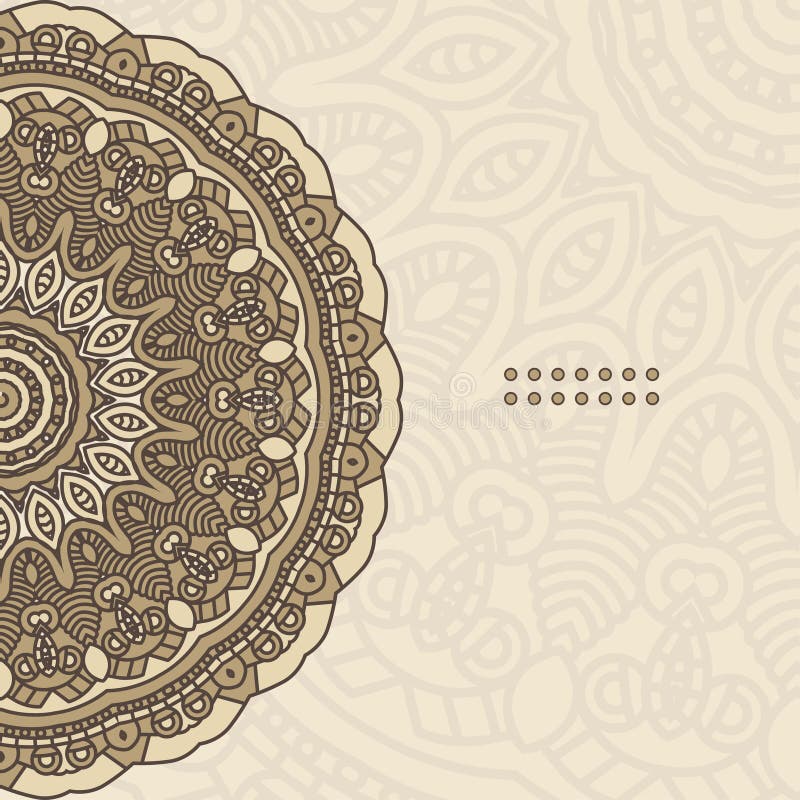 Vector Round Decorative Design Element Stock Vector - Illustration of ...