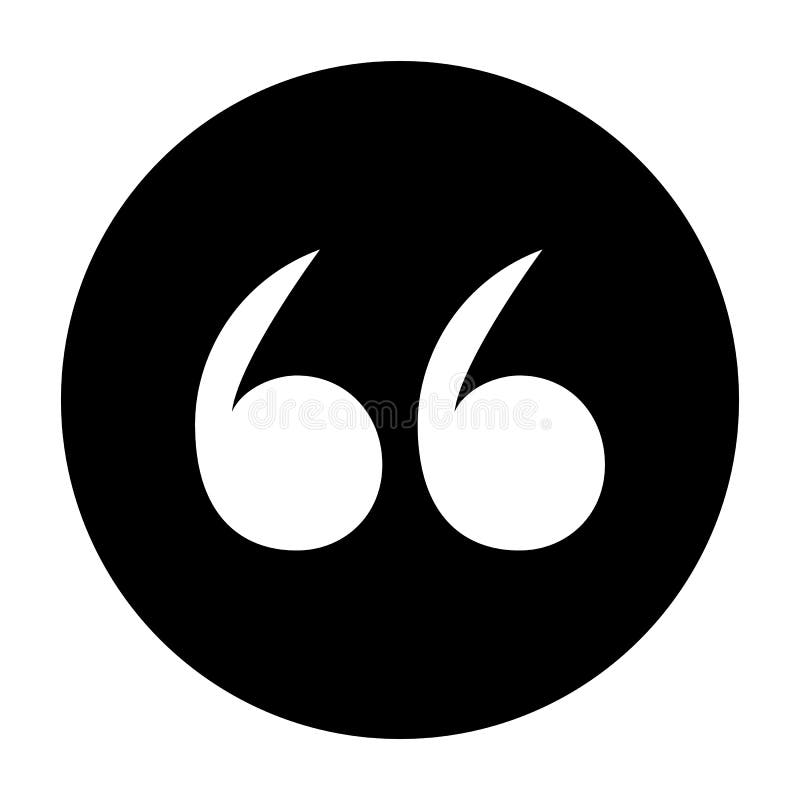 Vector of a Round Double-quote Icon. Stock Vector - Illustration of ...
