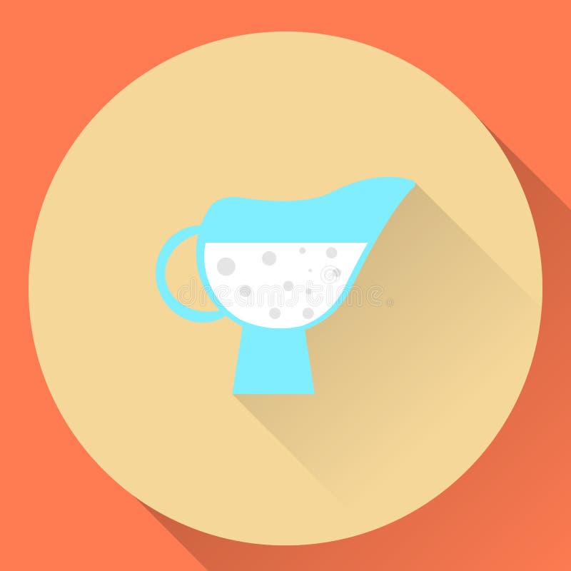 Vector Round Flat Icon Dairy Cream, Milk Stock Vector - Illustration of round, shadow: 92887918