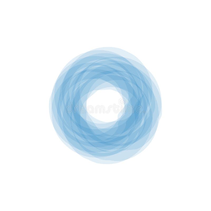 Vector Round Frame. Blue Circle Banner. Isolated on White Transparent ...