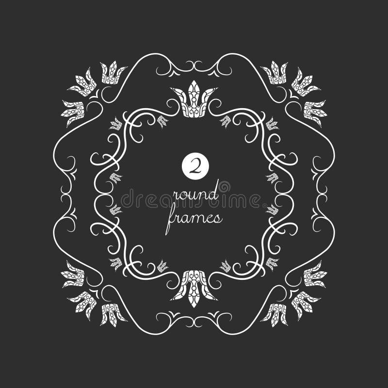 Vector Round Frames with Crown Stock Vector - Illustration of border ...