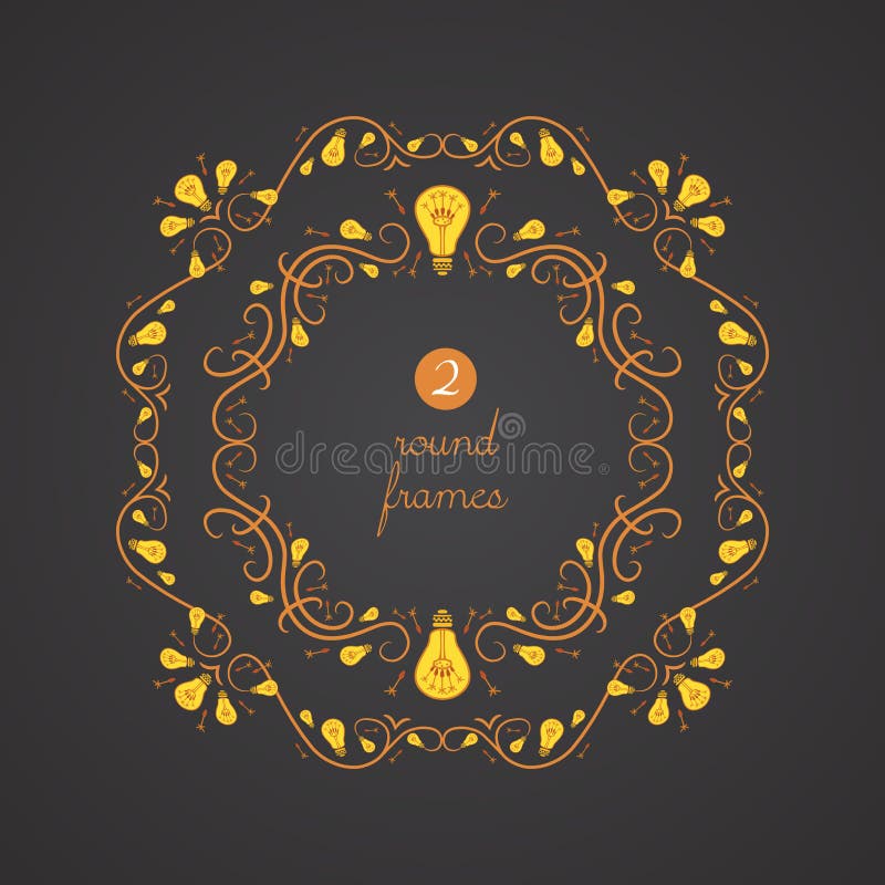 Vector Round Frames with Good Ideas Stock Vector - Illustration of ...