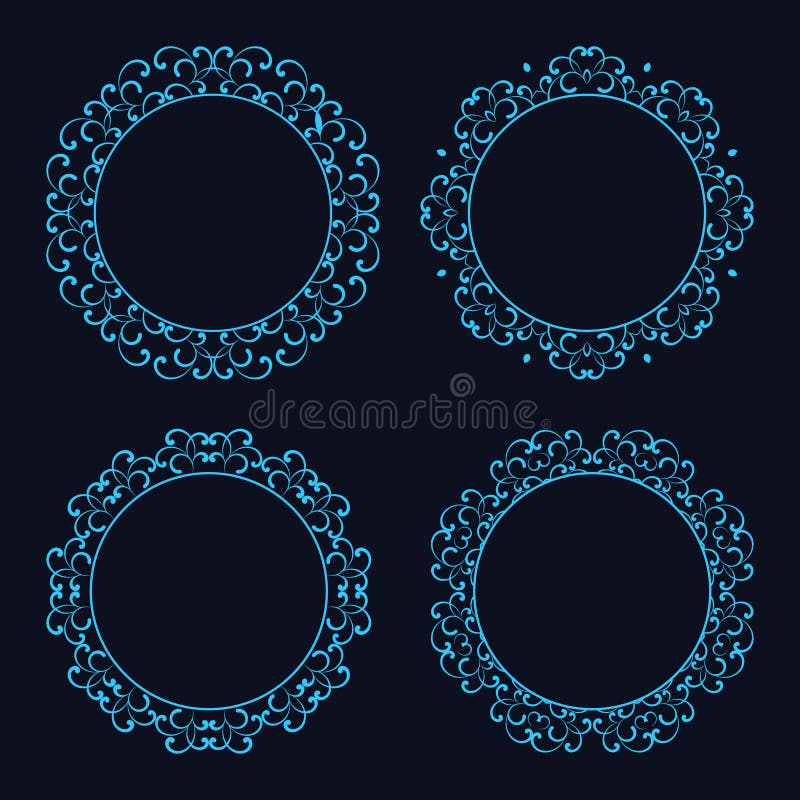 Vector round frames stock vector. Illustration of decorative - 73660156