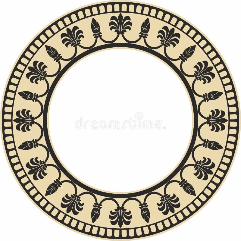 Vector Round Gold and Black National Persian Ornament. Stock Vector ...
