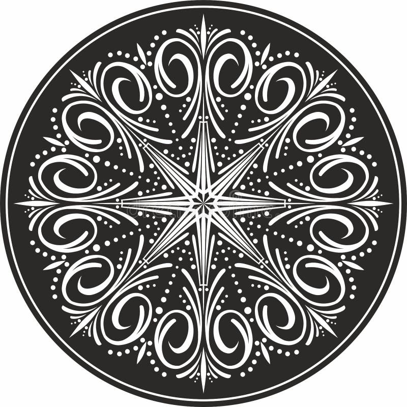 Vector Round Greek Ornament. Meander in a Circle. Circular Pattern ...