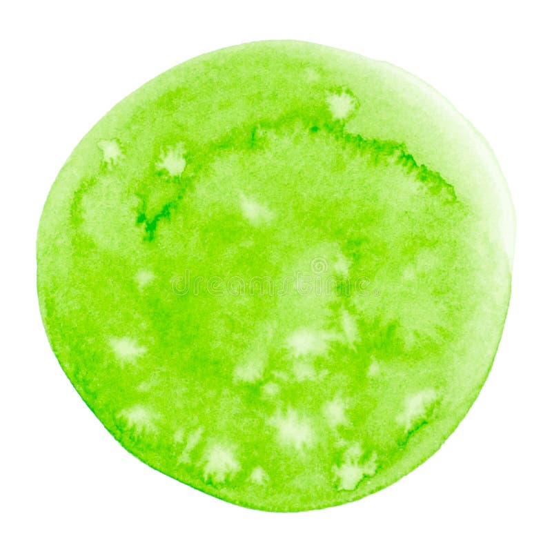 Vector Round Green Paint Texture Isolated on White for Your Design ...