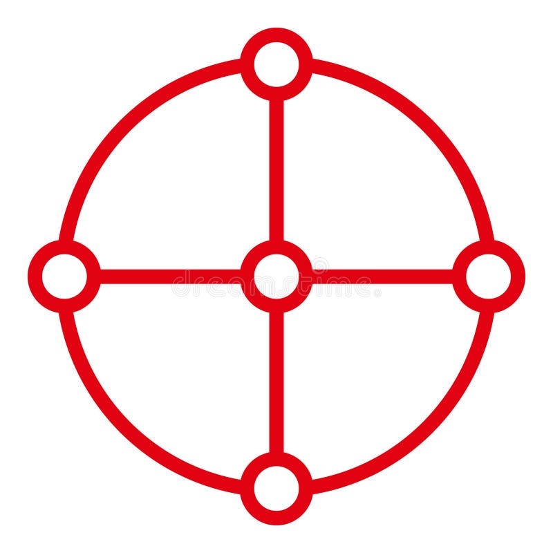 Vector Round Grid Structure Flat Icon Symbol Stock Vector ...