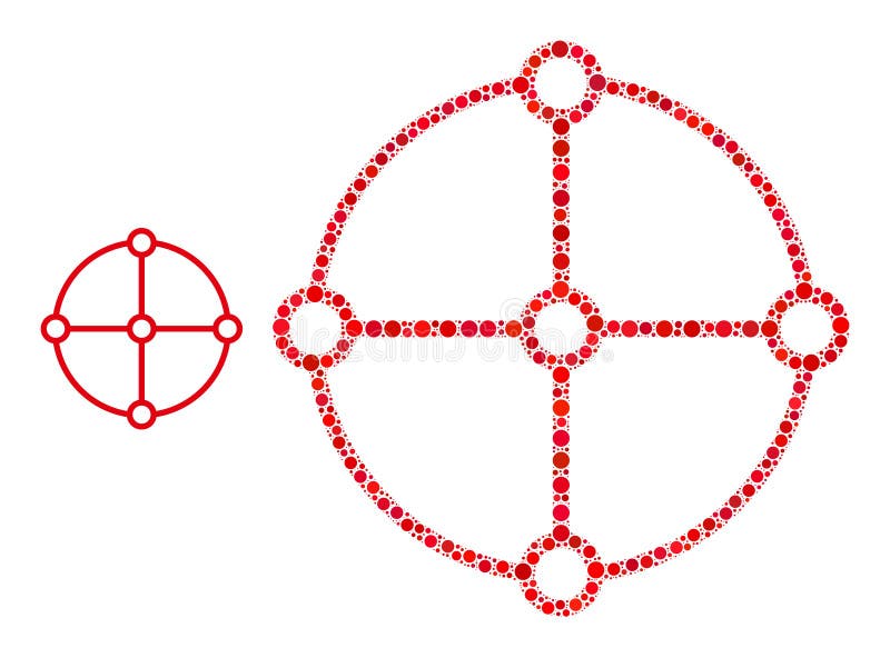 Vector Round Grid Structure Mosaic of Small Circles Stock Vector ...