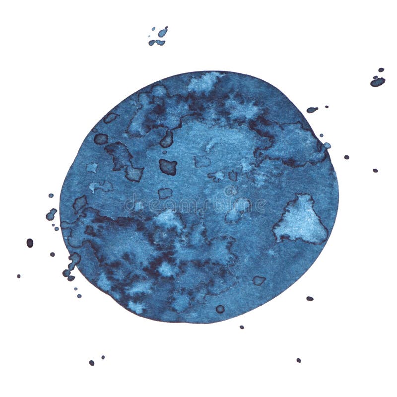 Vector Indigo Paint Texture Isolated on White - Watercolor Banner for ...