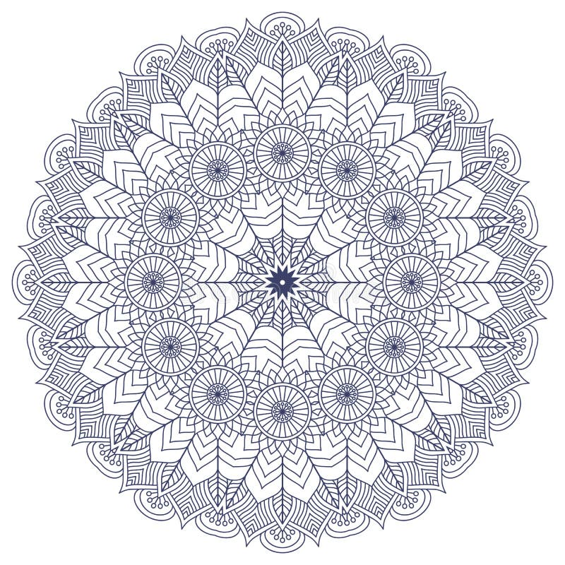 Vector round Mandala stock vector. Illustration of abstract - 63039225