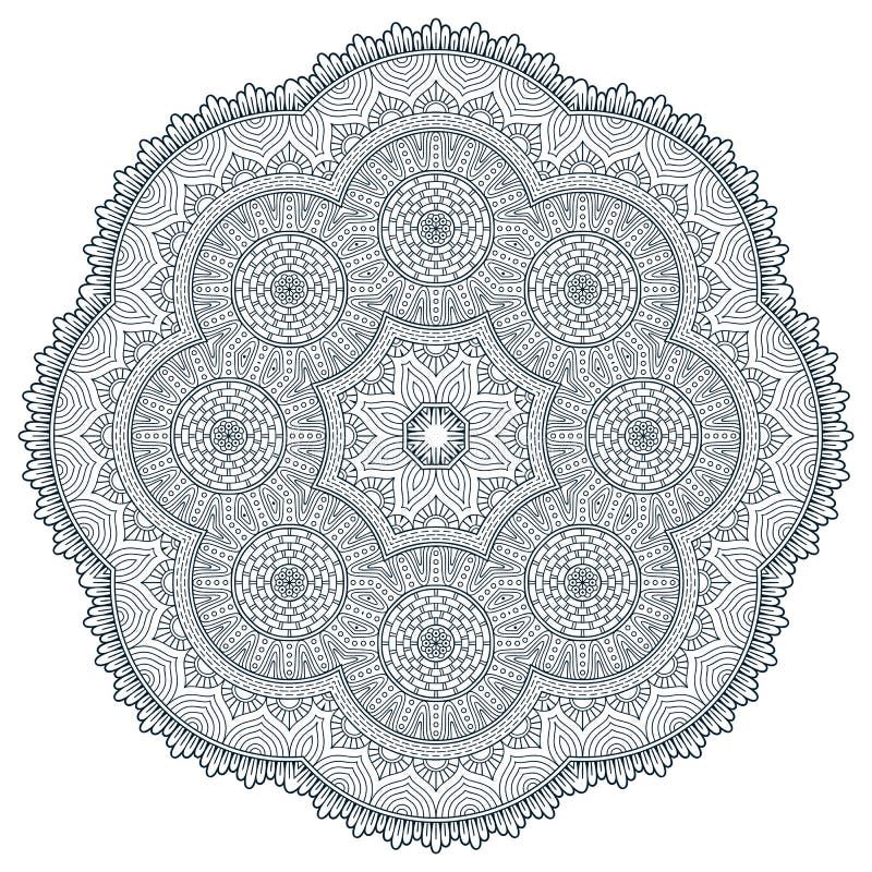 Vector round Mandala stock vector. Illustration of abstract - 63039225